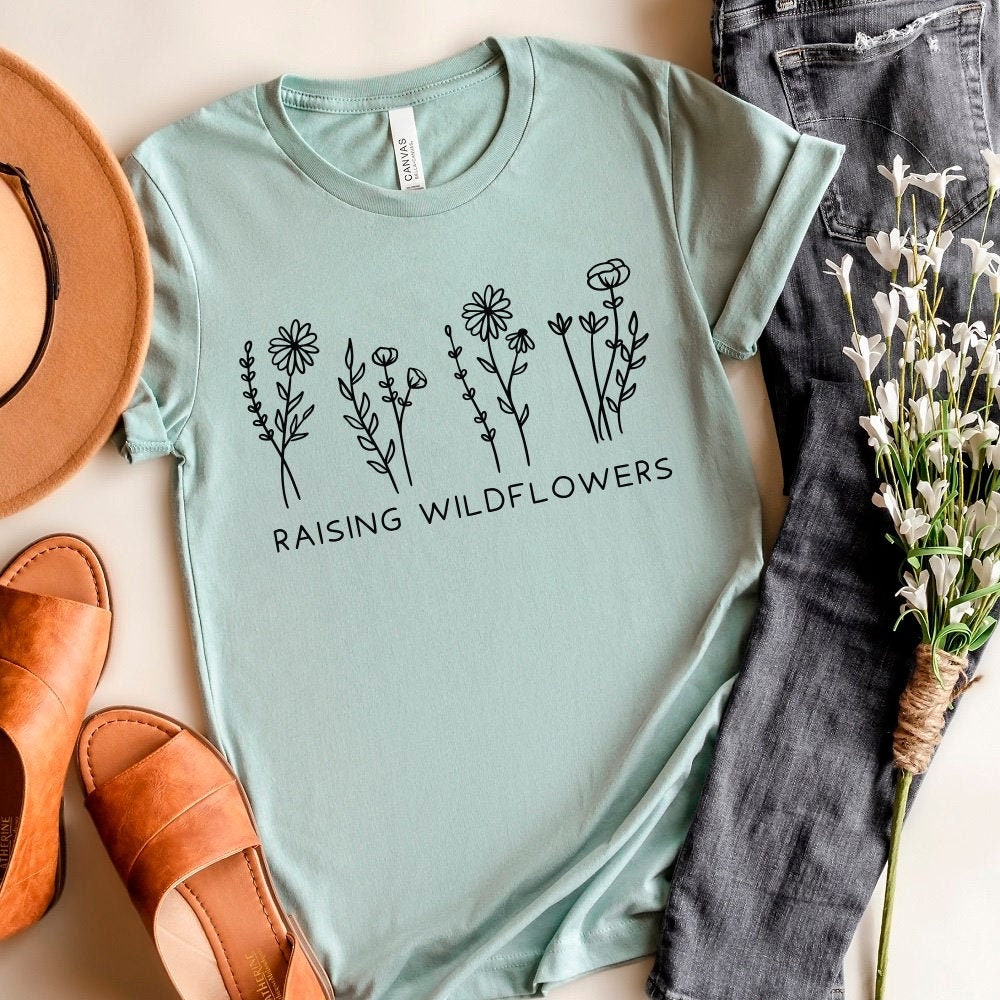 Raising Wildflowers Svg Wildflowers Shirt Svg Files Summer - Etsy