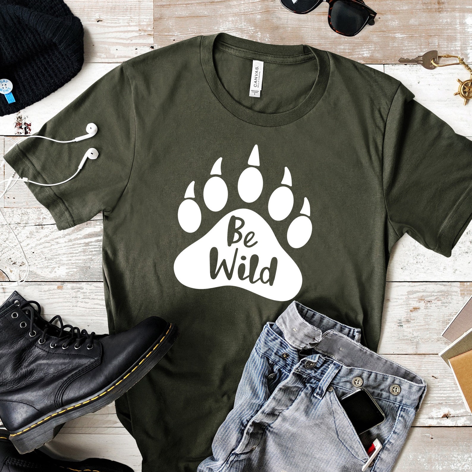 Be Wild Svg Bear Paw Svg Grizzly Bear Paw Print Svg Be Wild - Etsy