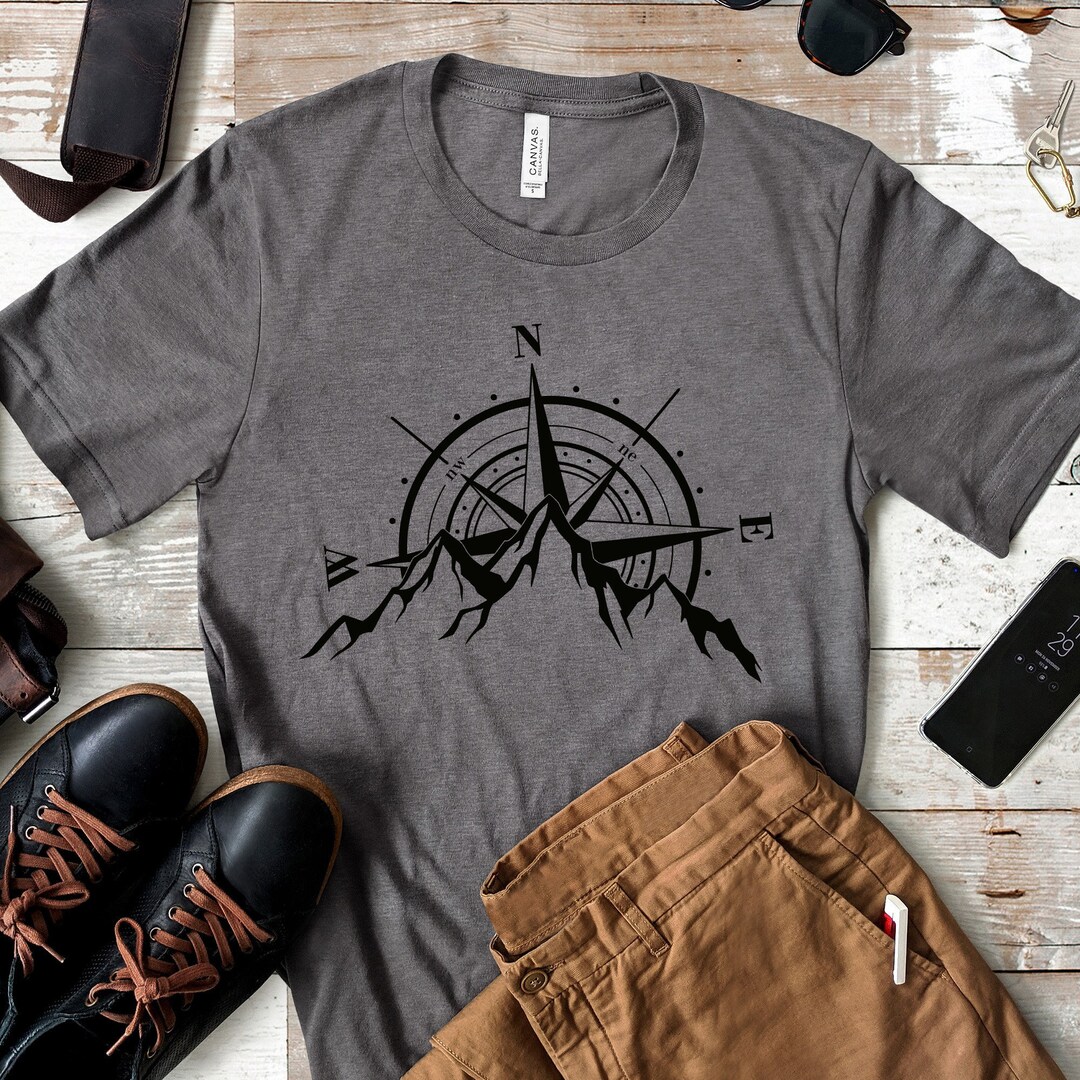 Compass Rose With Mountains Range Adventure Svg Files for Cricut ...