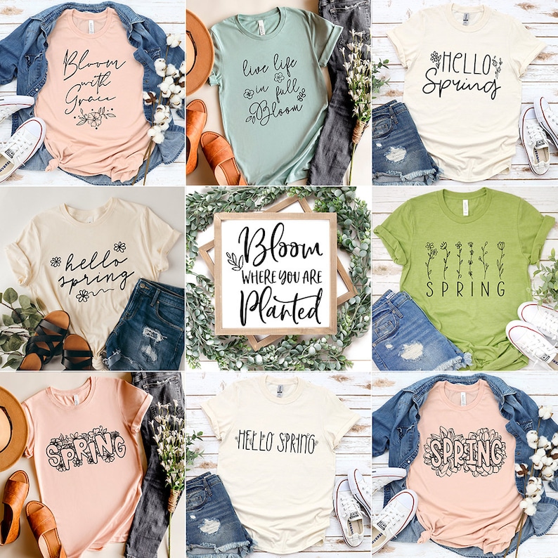 SPRING TEE BUNDLE Svg Spring Bundle Svg Spring Tee Shirts - Etsy