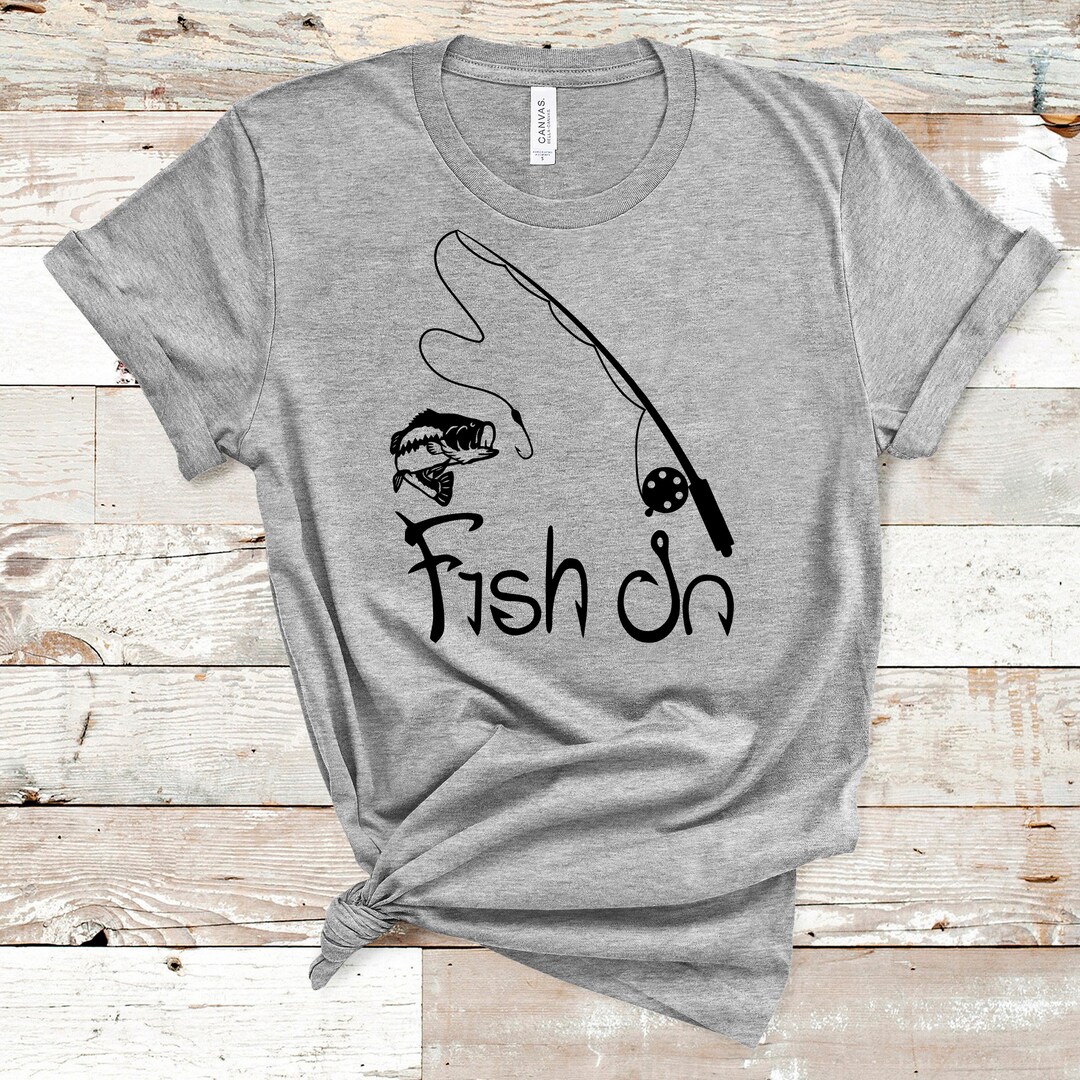 Fish on SVG: Fishing Hook Design, Fisherman Shirt Clip Art (digital ...