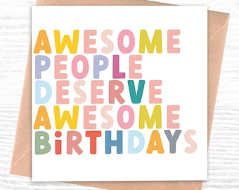 Awesome Birthday Card | Etsy