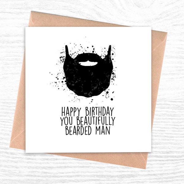 Beard Birthday Card - Etsy