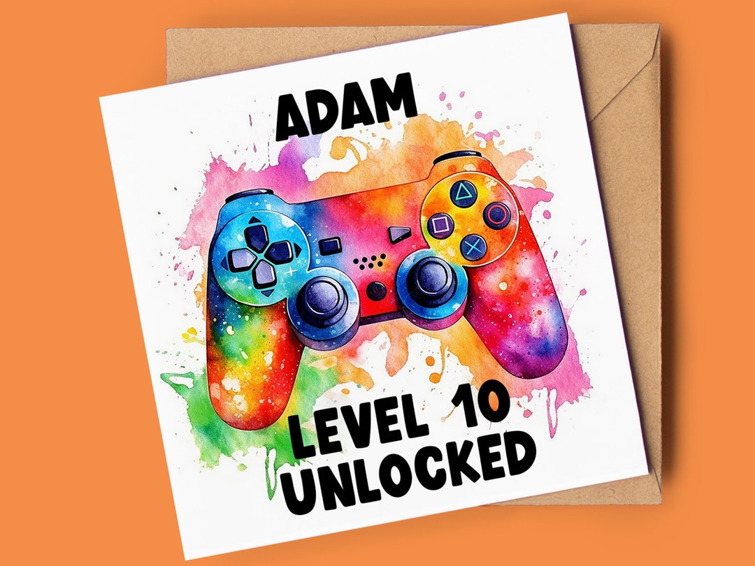 10th Birthday Card for Boy Son Cousin Nephew | Gaming Birthday Card - Etsy