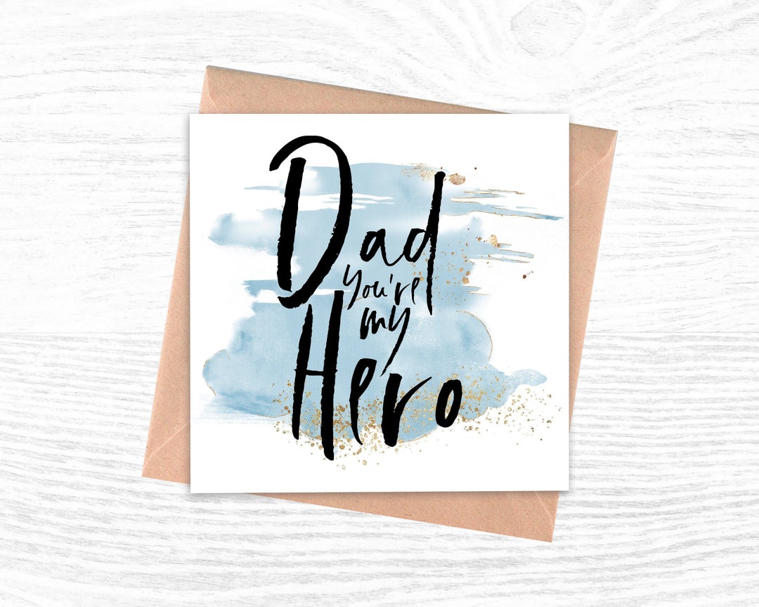 Father's Day Card | Fathers Day | Dad You're My Hero - Etsy