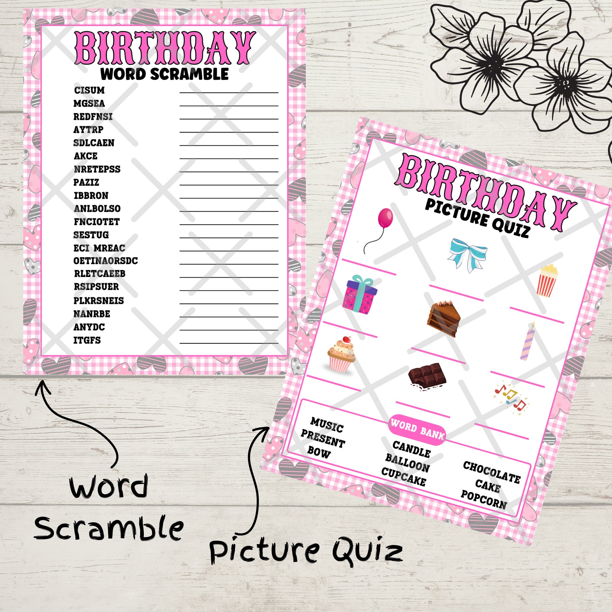 Birthday Party Games for Girl, Birthday Party Game Bundle, Birthday ...