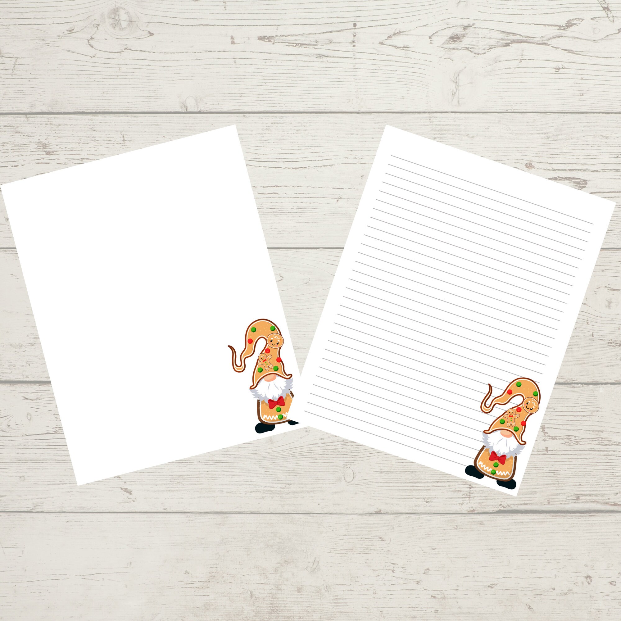 Gnome Stationery, Printable Gnome Stationery, Gnome Notepaper, 8.5 X 11 ...