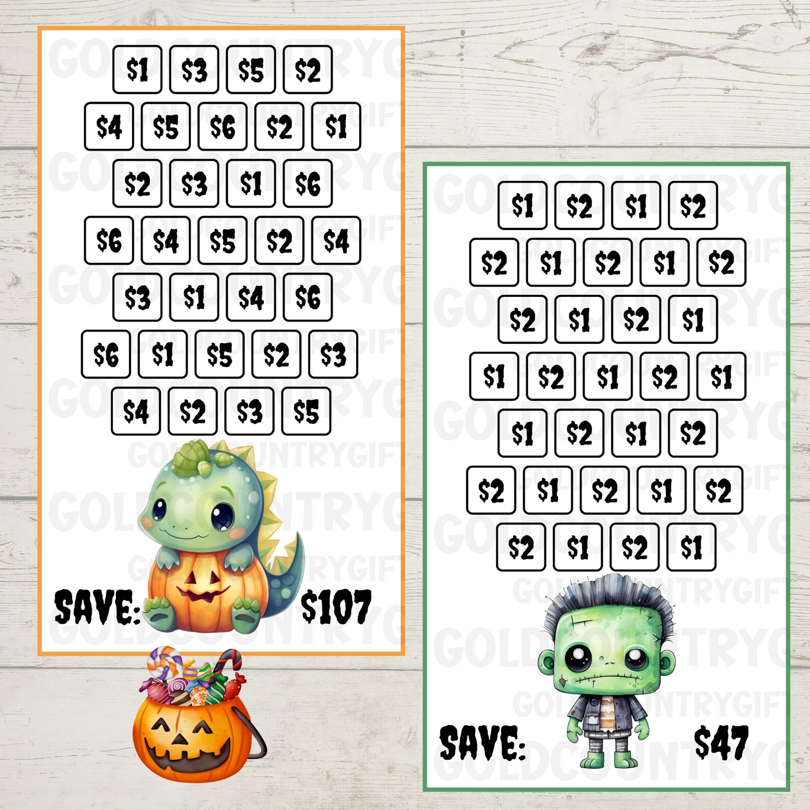 Printable Halloween Savings Challenge Bundle & Cash Envelope,october ...