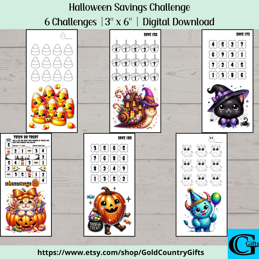 Halloween Savings Challenge Printable, Savings Tracker, Money Savings ...
