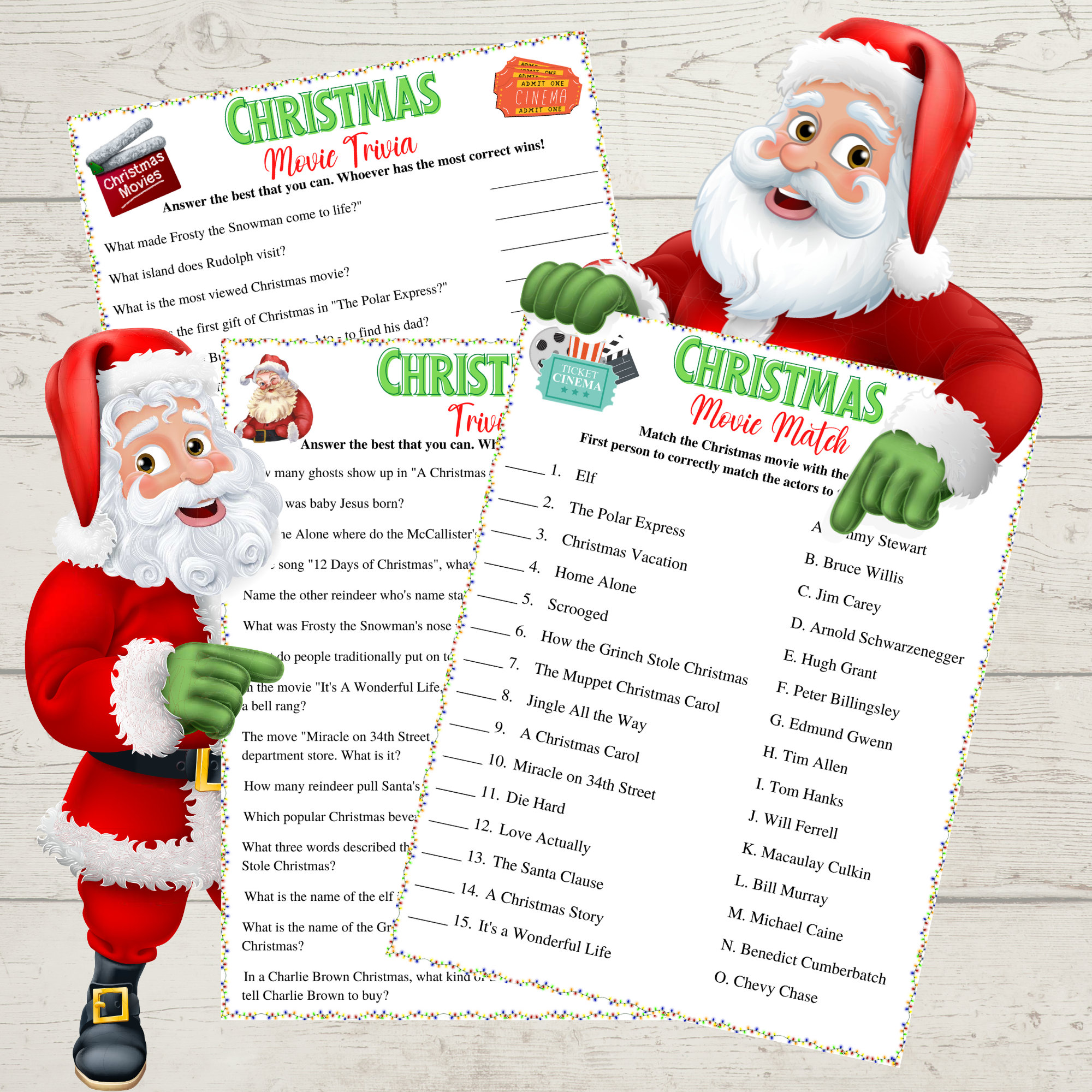 18 Printable Christmas Game Bundle, Christmas Party Games, Christmas ...