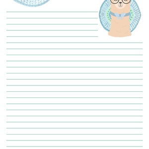 Llama Printable Stationery – Printable Writing Paper – Printable Paper ...