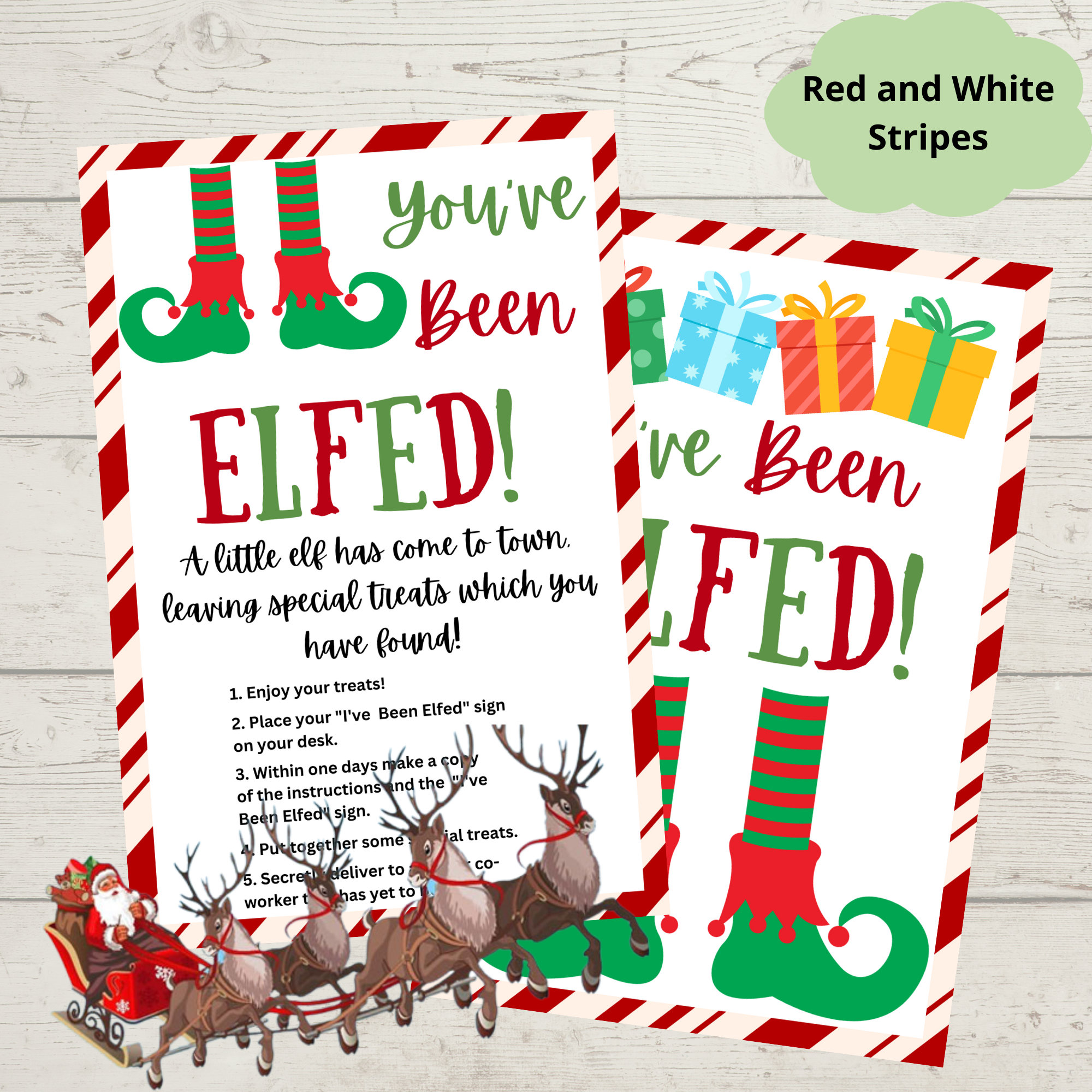 Youve Been Elfed Printable, Ive Been Elfed Coworker Game, Christmas ...