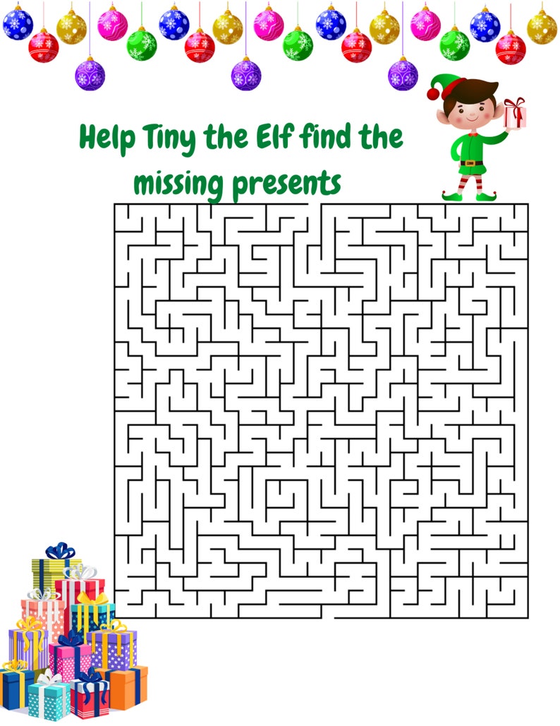 Printable Christmas Kid Activity Bundle - Word Find - Word Fill in - I ...