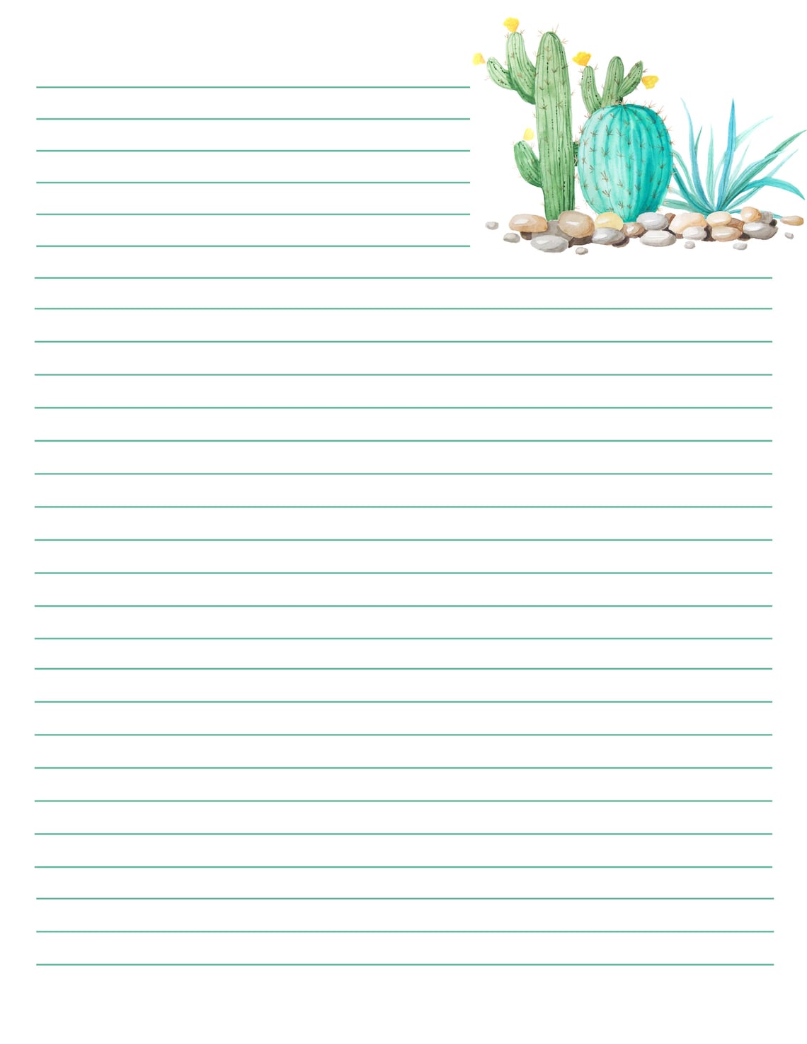 Llama Printable Stationery – Printable Writing Paper – Printable Paper ...