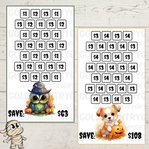 Printable Halloween Savings Challenge Bundle & Cash Envelope,october ...