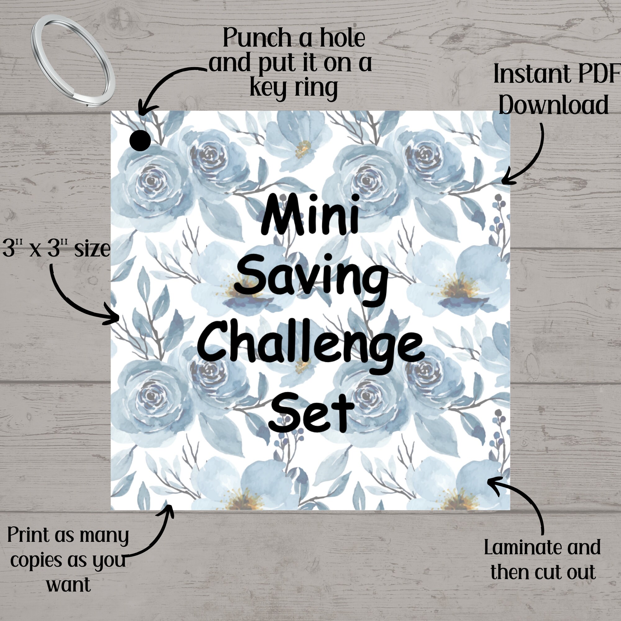 Mini Saving Challenge Set, Savings Challenge Printable, Savings Tracker ...