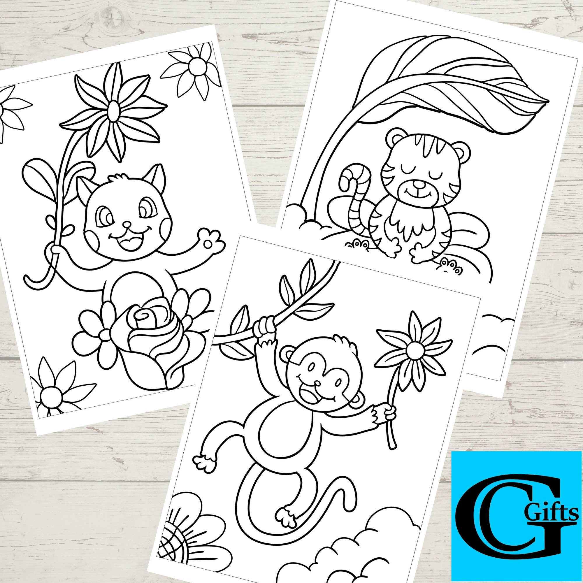 Spring Coloring Pages, Kids Coloring Pages, Digital Download, Spring ...