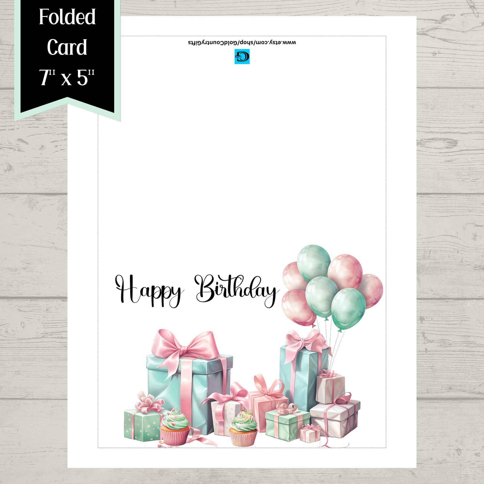 Printable Birthday Card With Presents Happy Birthday Card - Etsy