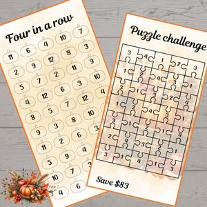 Fall Savings Challenge and Cash Envelope Printable, Savings Challenge ...