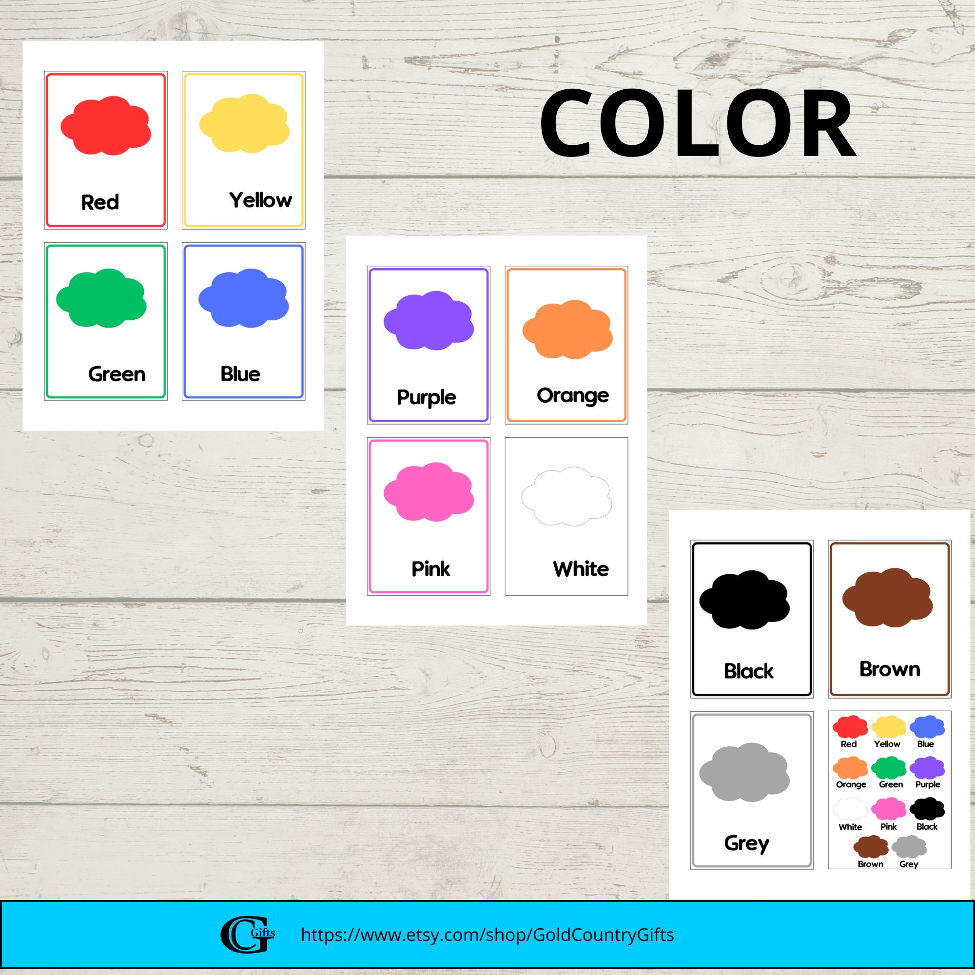 Printable Flashcard Bundle Preschool Educational Learning Materials ...