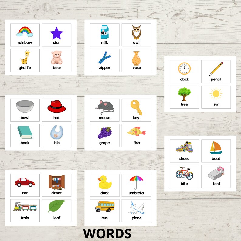 Printable Flashcard Bundle Preschool Educational Learning - Etsy