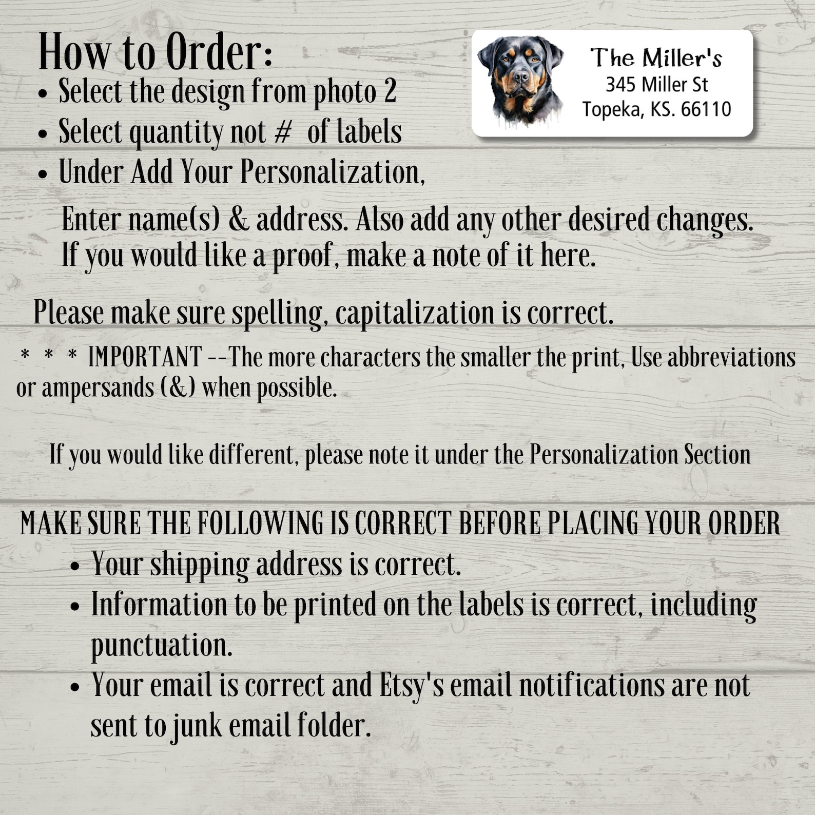 Dog Breed Return Address Labels, Custom Address Labels, Personalized ...