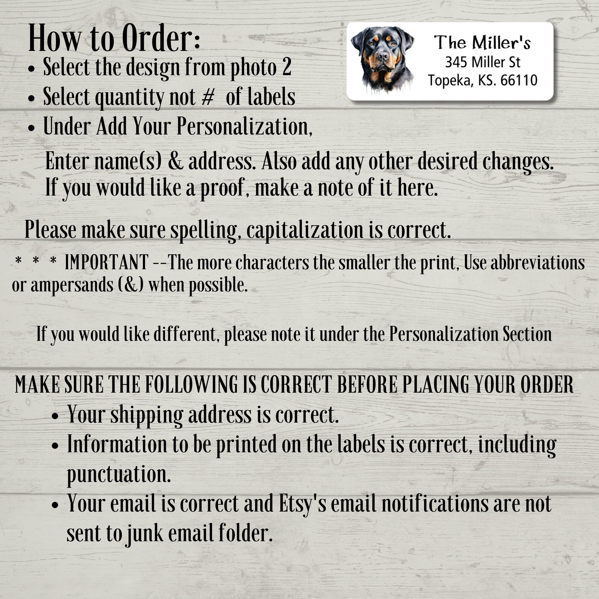 Dog Breed Return Address Labels, Custom Address Labels, Personalized ...