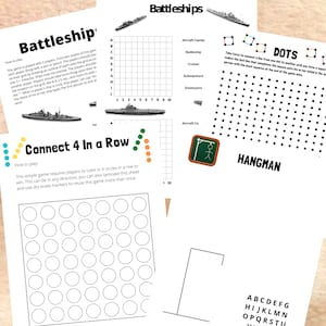 Printable Everyday Activity Sheets - Connect 4 - Dots - Hangman ...