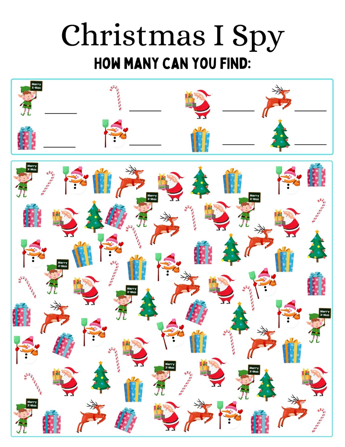 Printable Christmas Activity Sheets - Word Search - Maze - I Spy ...