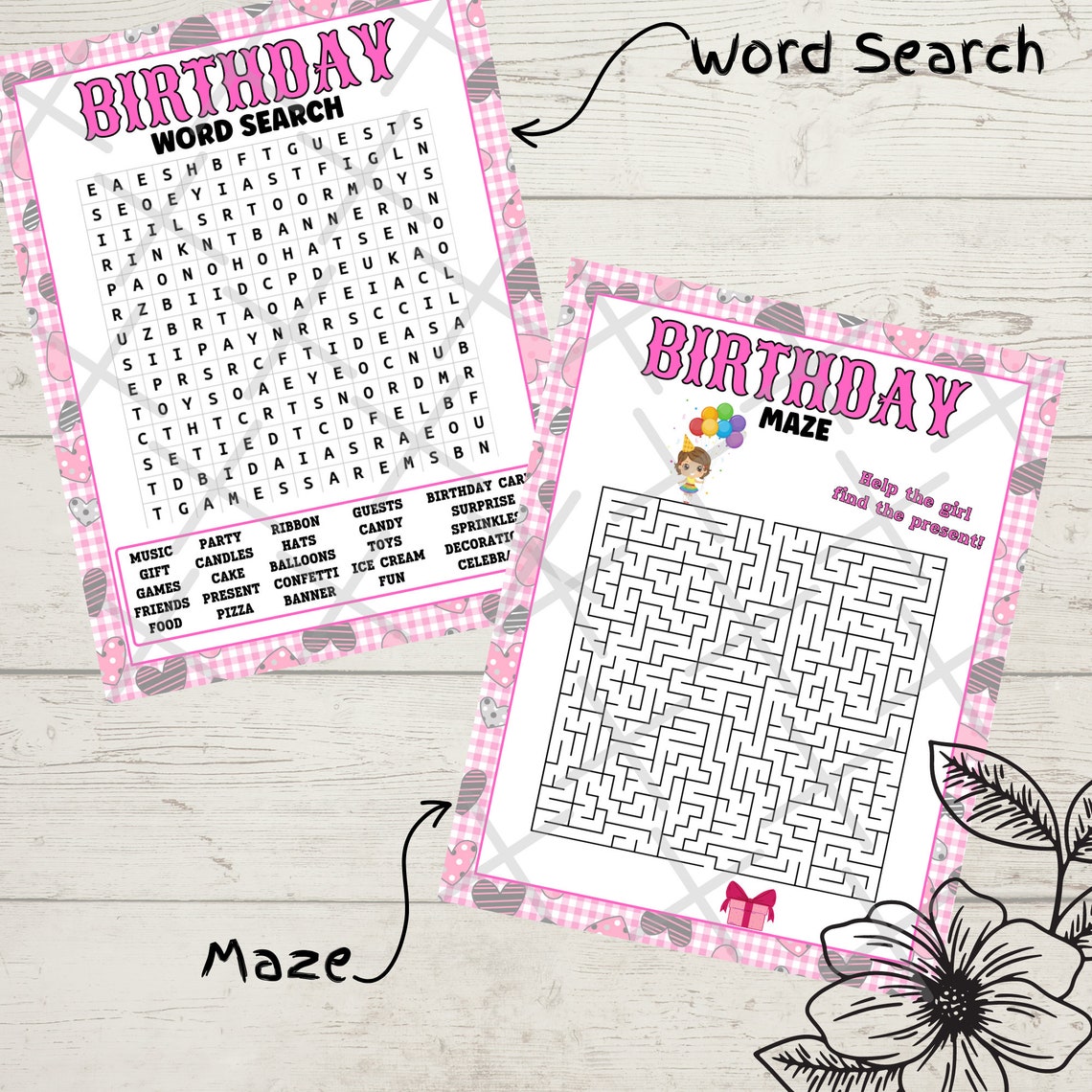 Birthday Party Games for Girl Birthday Party Game Bundle - Etsy