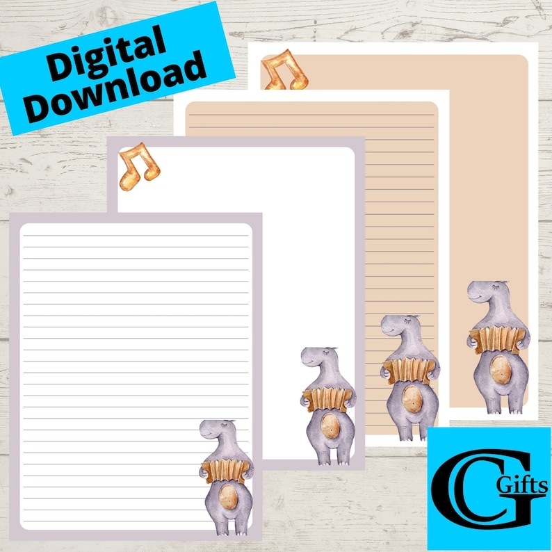 Watercolor Hippo Printable Writing Paper Lined Paper Hippo - Etsy