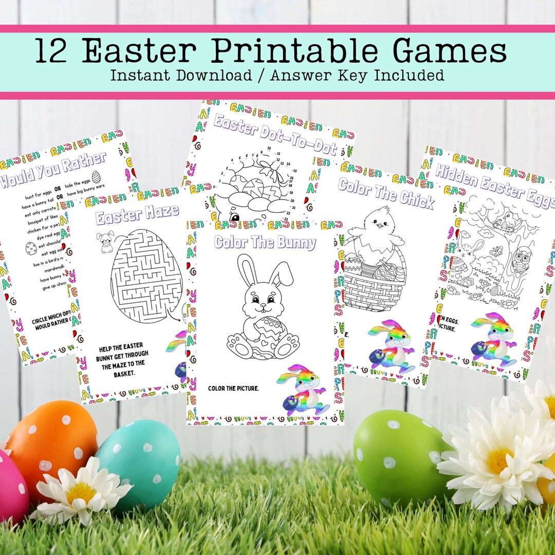 Easter Game Bundle, Easter Printables, Printable Easter Games, Easter ...