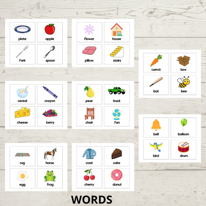 Printable Flashcard Bundle Preschool Educational Learning - Etsy