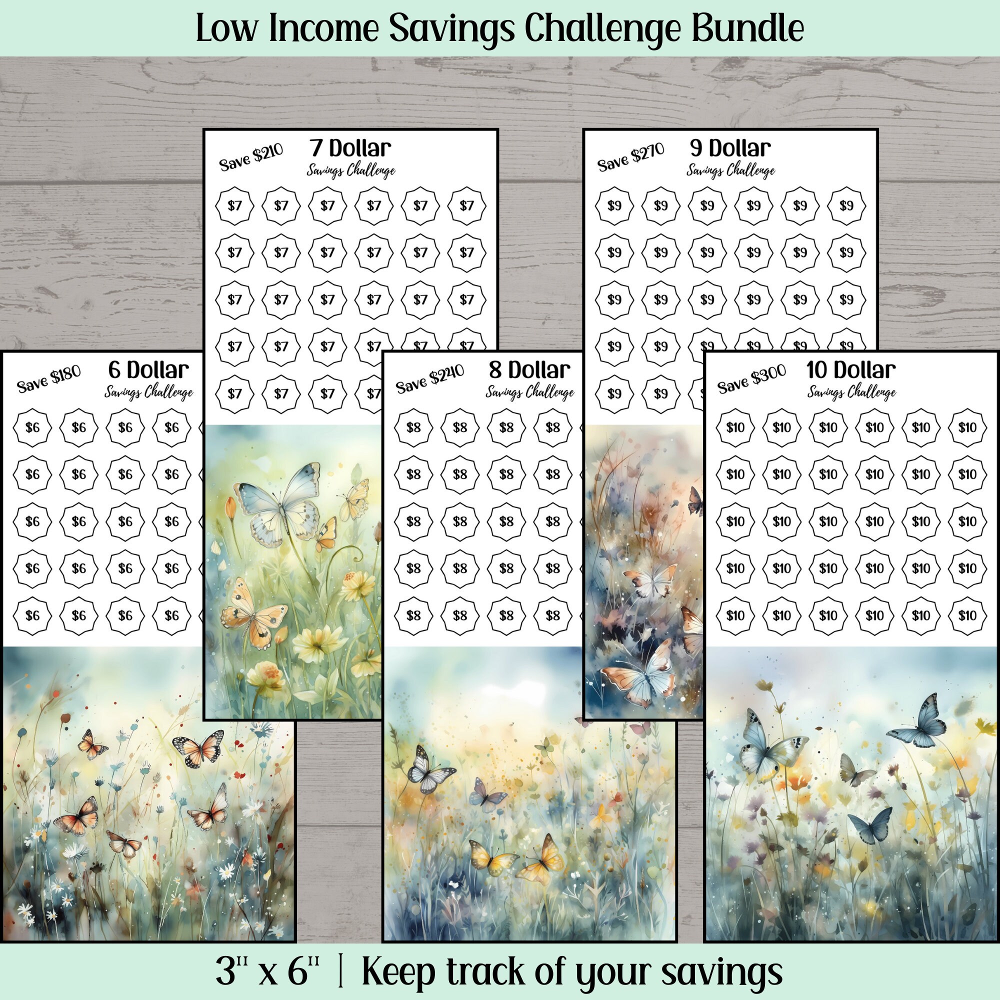 Low Income Savings Challenge Bundle, Monthly Savings Challenge Bundle ...