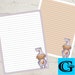 Watercolor Hippo Printable Writing Paper, Lined Paper, Hippo Stationery ...