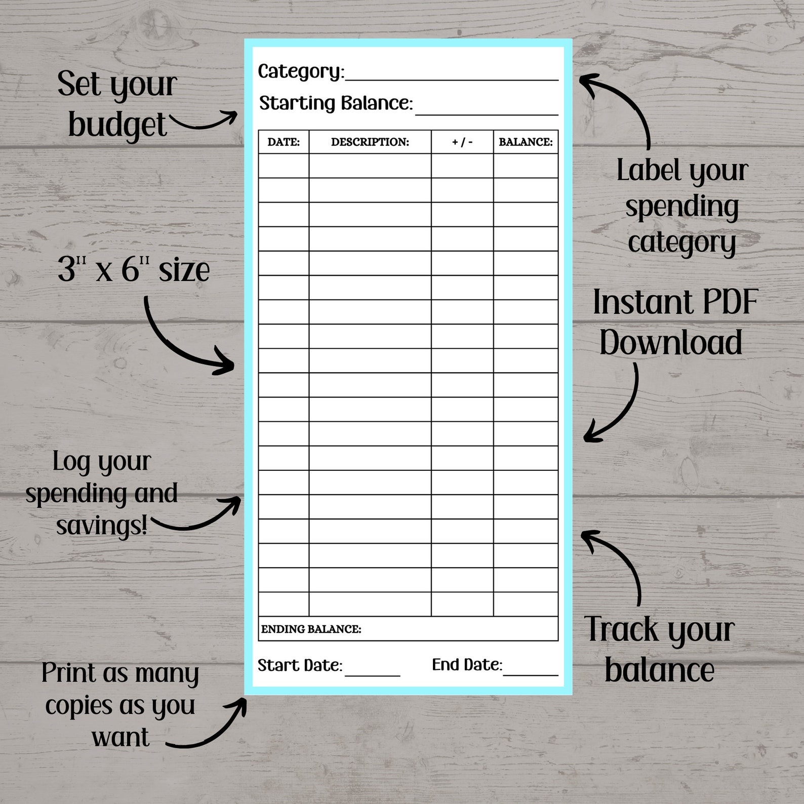 Cash Envelope Inserts Printable, Budgeting Inserts, Cash Tracker ...