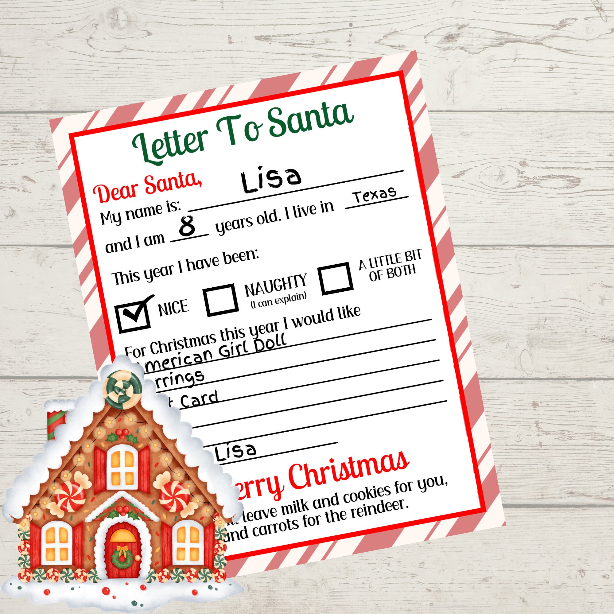 Printable Letter to Santa Kids Letter to Santa Santa Letter - Etsy
