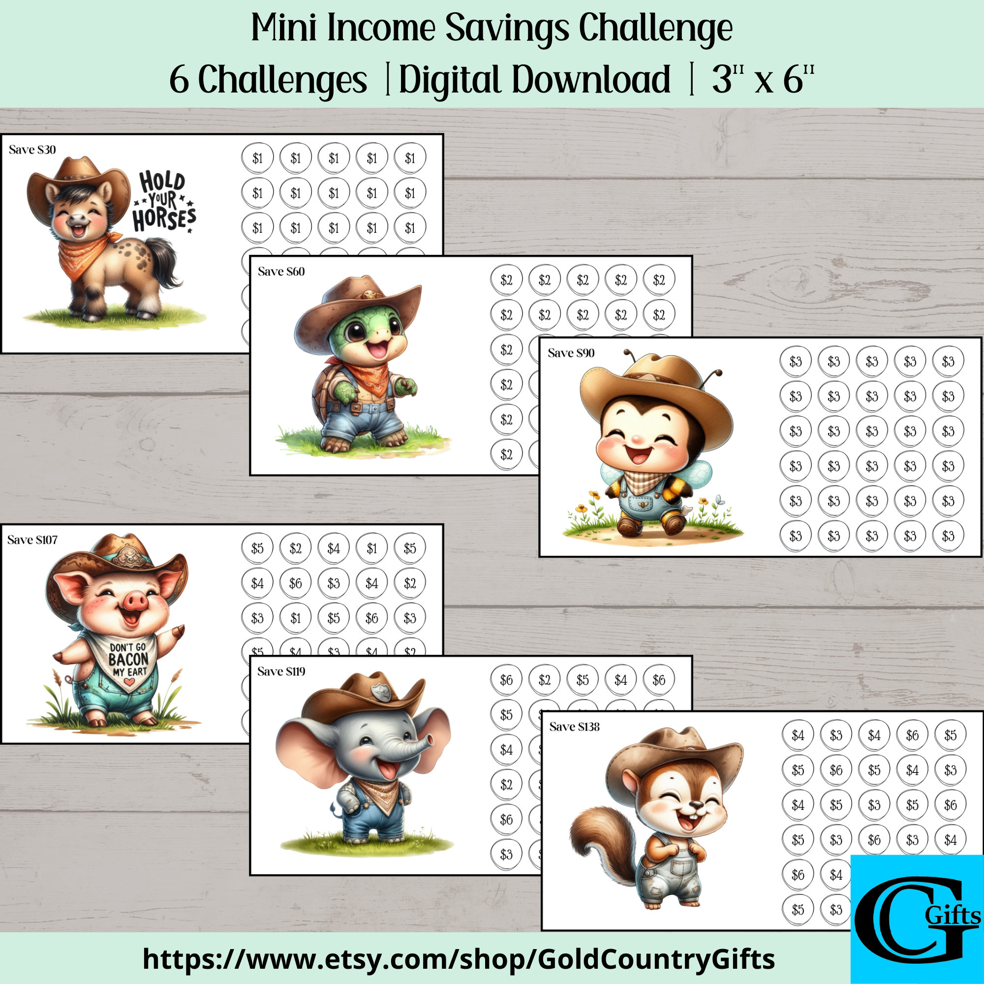 Mini Savings Challenge Printable, Savings Challenge, Cash Budget ...
