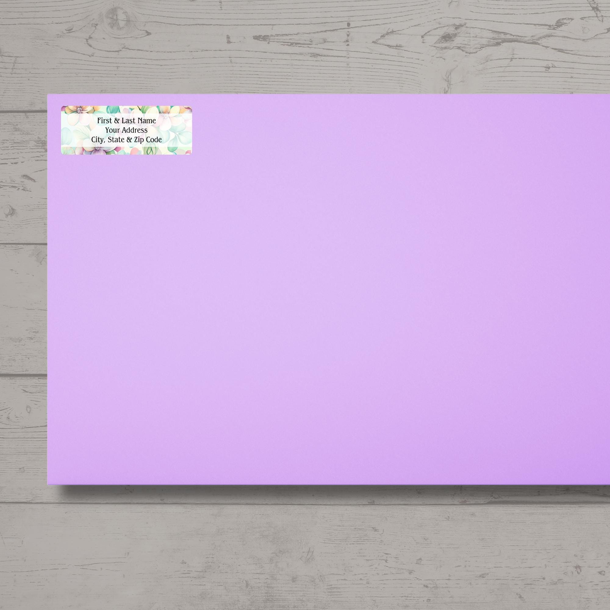 Personalized Address Labels, Multicolored Floral Print Return Address ...