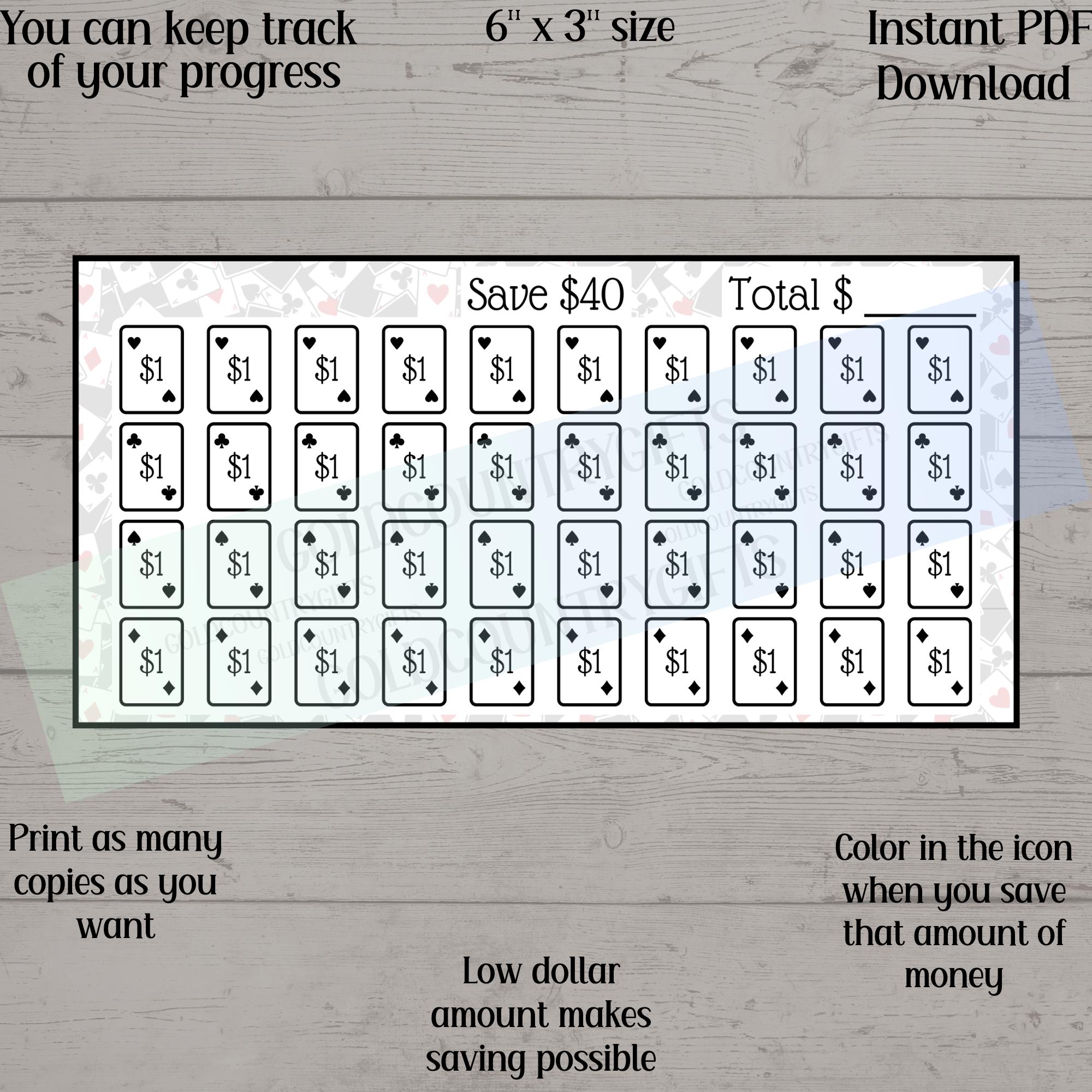 Cards Mini Savings Challenge Printable, Savings Challenge, Cash Budget ...