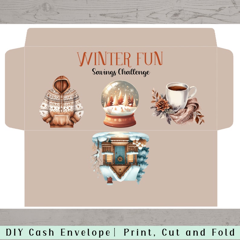 Winter Fun Savings Challenge Printable, Money Saving Challenge, Cash ...
