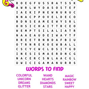 Printable Unicorn Activity Sheets - Word Search - Maze - I Spy ...