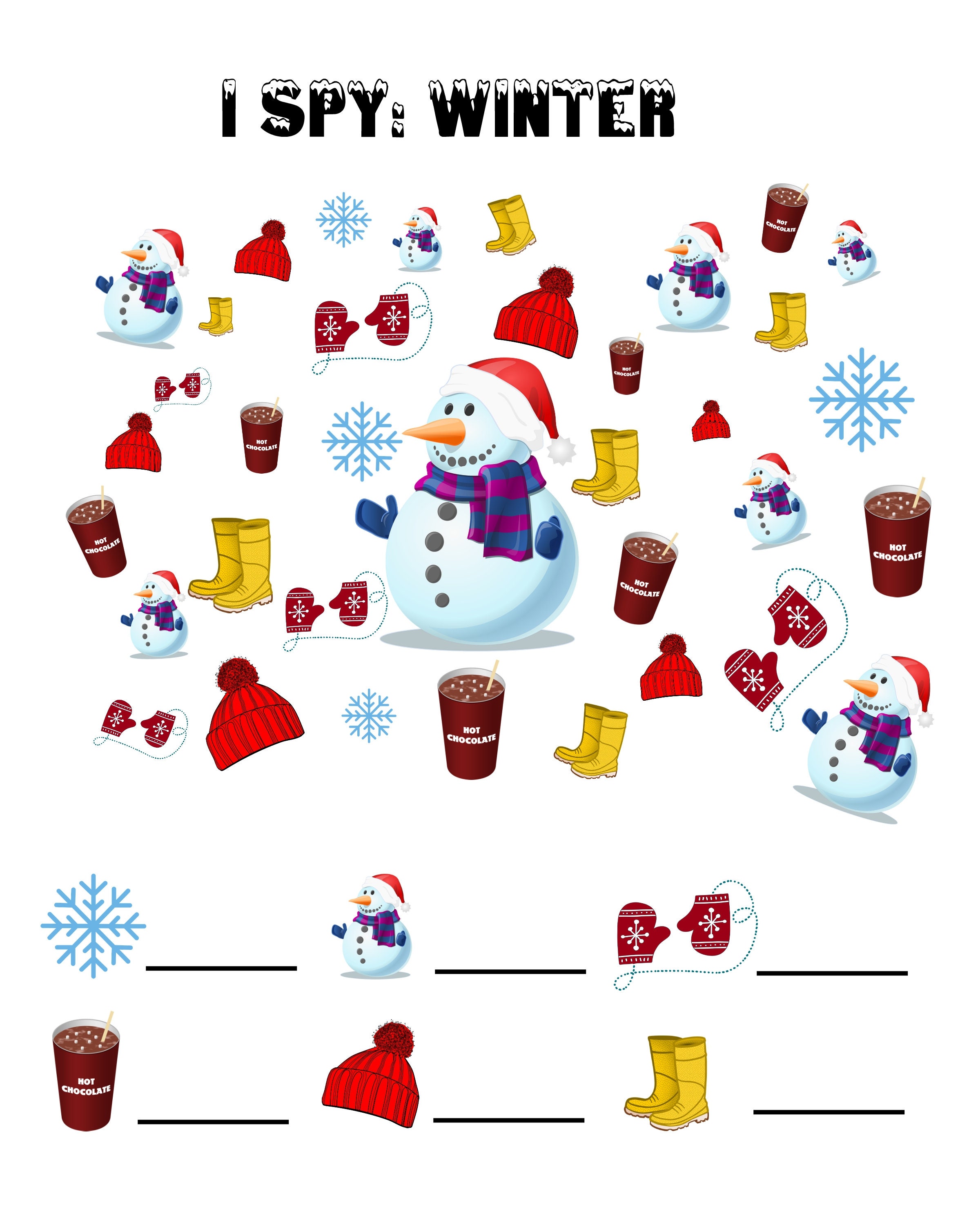 Printable Winter Kid Activity Sheets - Word Search - Maze - I Spy ...