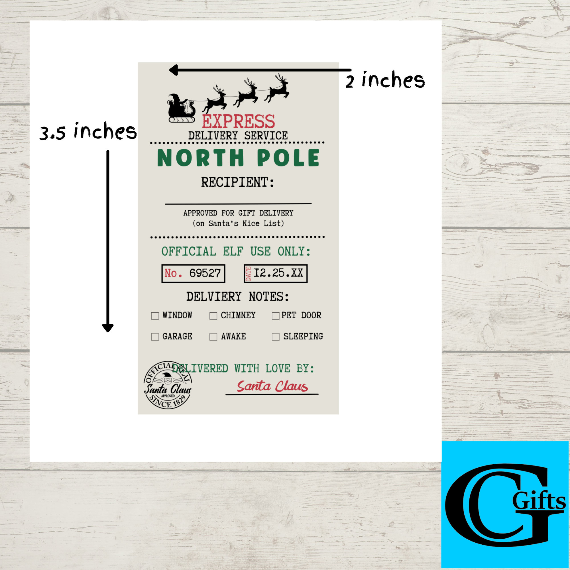 North Pole Printable Gift Tags | Instant Download | Personalized ...
