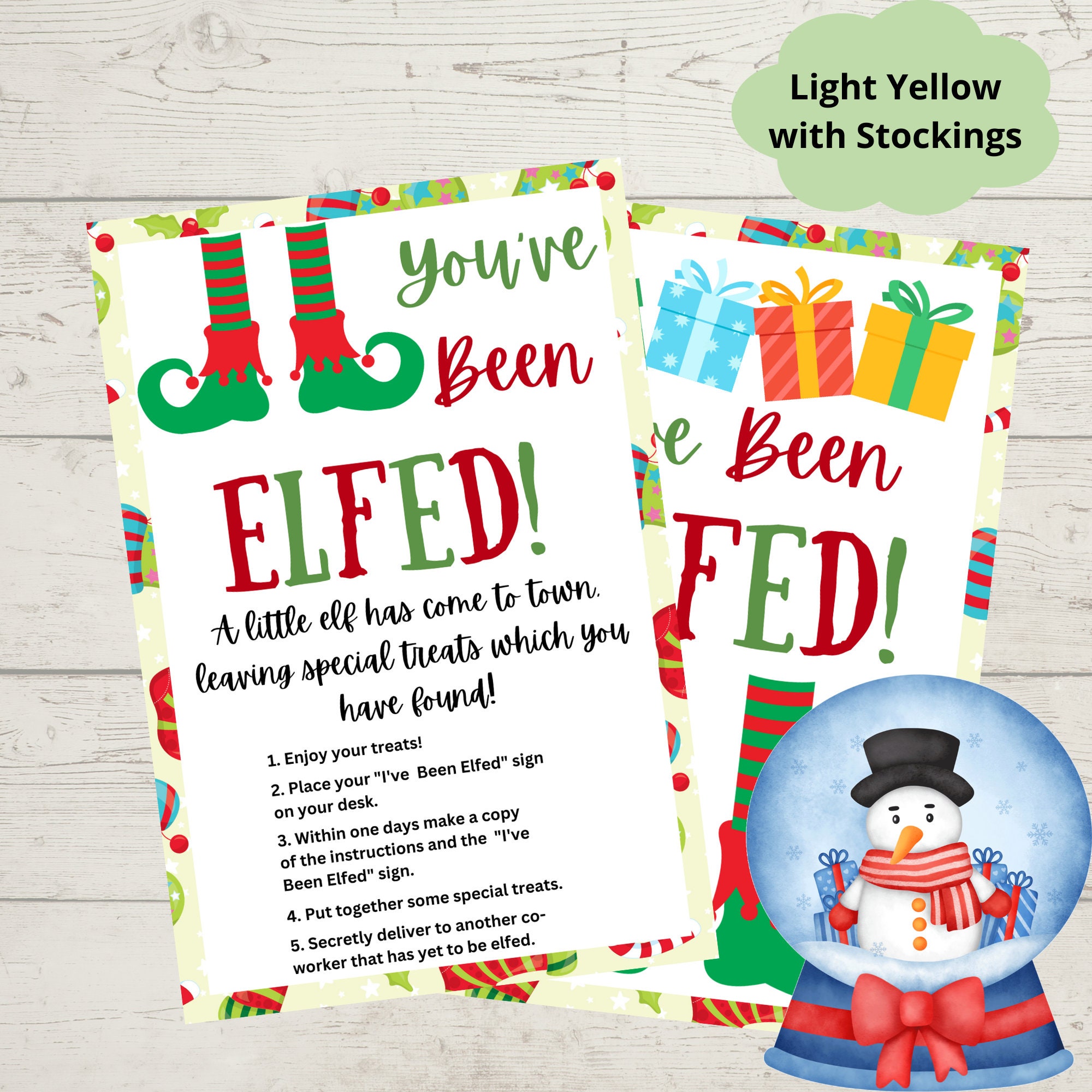 Youve Been Elfed Printable, Ive Been Elfed Coworker Game, Christmas ...