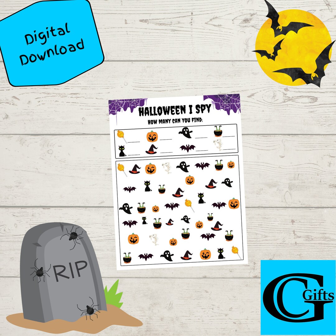Halloween Activity Set, Printable Activities for Kids, Halloween Party ...