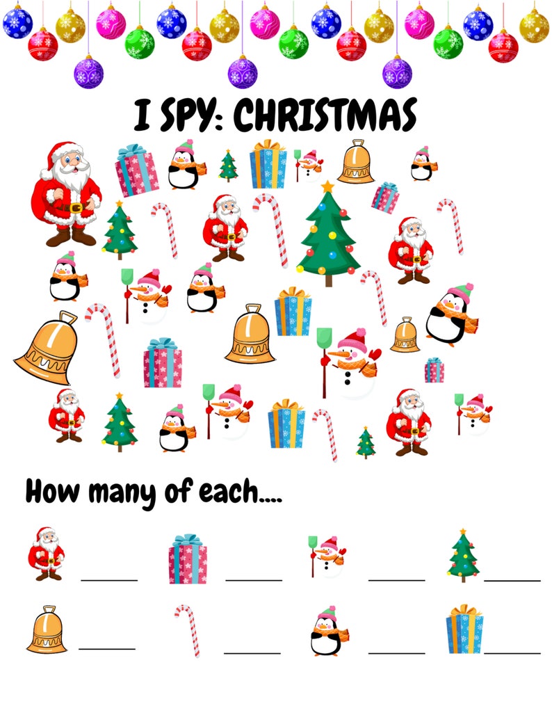 Printable Christmas Kid Activity Bundle - Word Find - Word Fill in - I ...