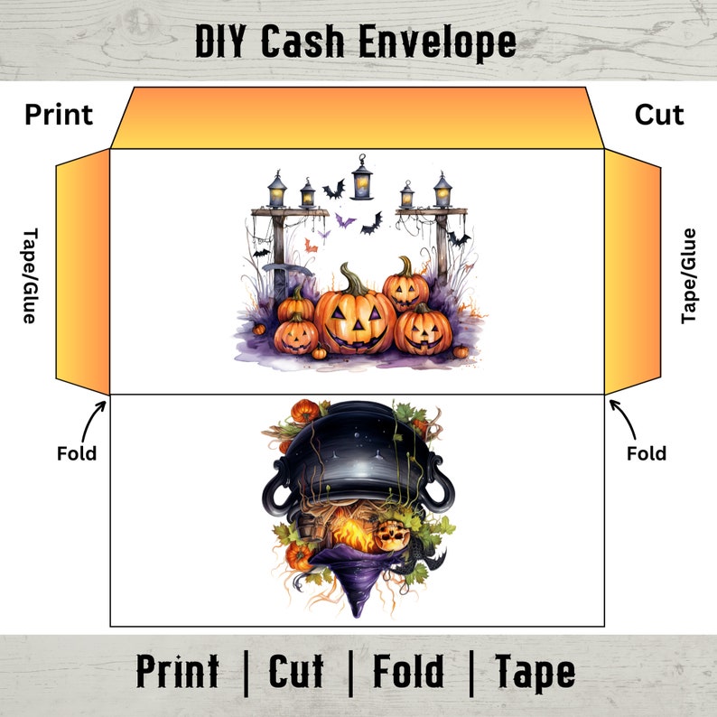 Printable Halloween Savings Challenge Board Game & Cash Envelope ...