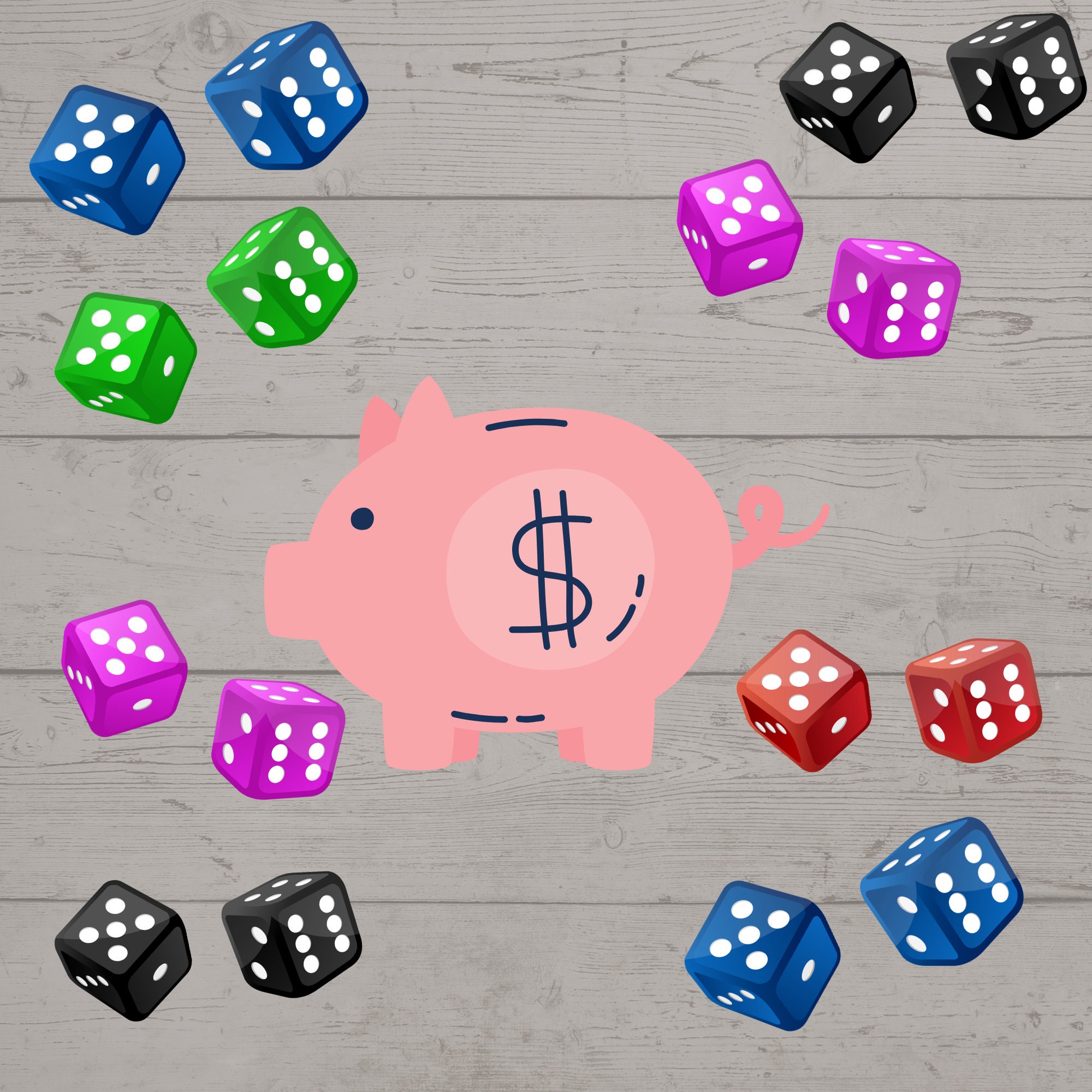 Printable Roll the Dice Savings Challenge Game, Money Savings Challenge ...