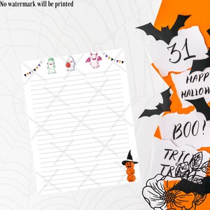 Halloween Stationery, Printable Halloween Stationery, Halloween ...